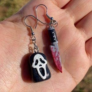Accessories | Handmade Clay Ghostface And Jason Voorhees Earrings For ...